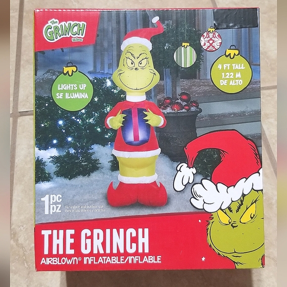 Genmy | Holiday | Gemmy Dr Seuss The Grinch 4 Ft Christmas Light Up ...